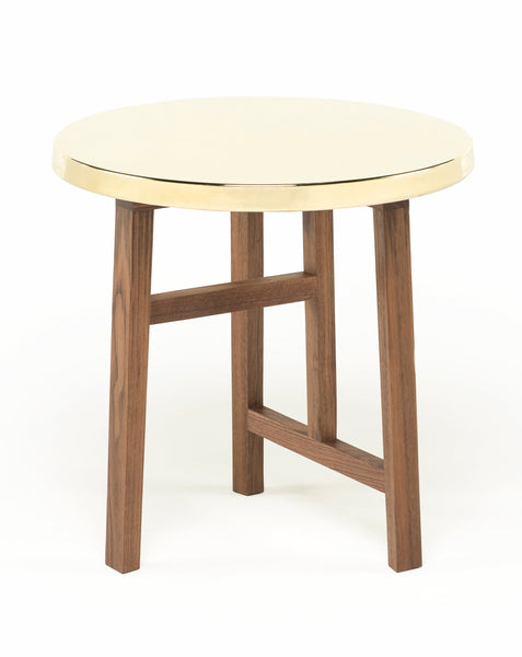 Trio Side Table with Brass Top – Hammer And Spear